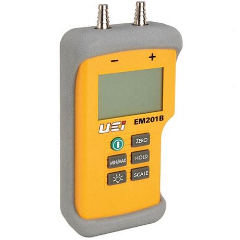 Uei Test Instruments 60 In Wc To 60 In Wc 4 Digit Backlit Lcd Air Manometer Kit 36h169