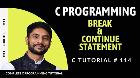 break and continue statement in c c programming in hindi youtube