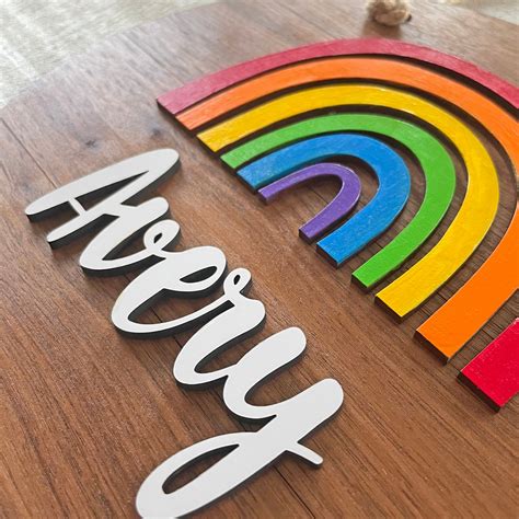 Personalized Rainbow Name Sign Whisker Works