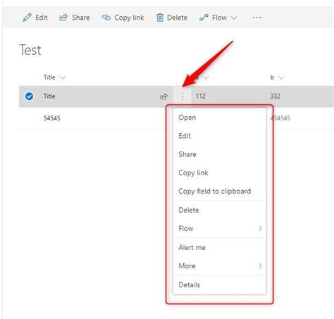 Item Context Menu In A Custom List Web Part Modern Pages Microsoft Community Hub