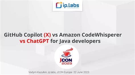 Github Copilot Vs Amazon Codewhisperer For Java Developers At Jcon 2023