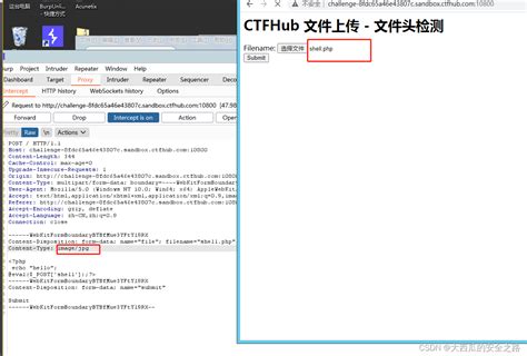 Ctfhub技能书解题笔记 文件上传 文件头检查 Csdn博客