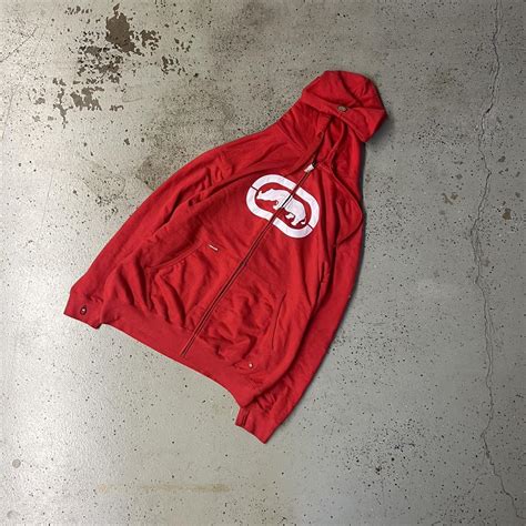 Red Vintage Ecko Hoodie Size Depop