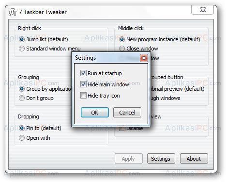 Mengubah Taskbar Windows 7 Dengan Taskbar Tweaker