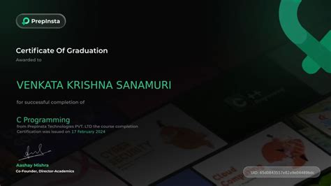 Cprogramming Nanodegree Prepinsta Gratitude Venkata Krishna Sanamuri
