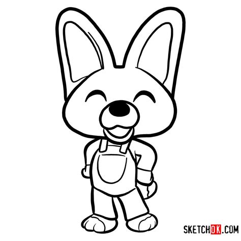 How To Draw Eddy Pororo Step By Step Drawing Tutorials Line Art