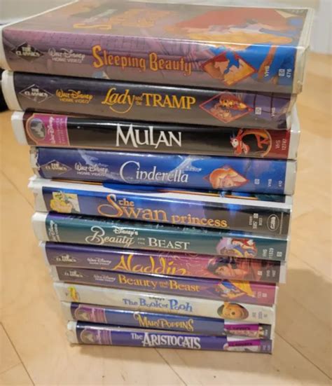 Lot De 10 Films Bonus Disney Vhs Tout Testé Et Travail Voir