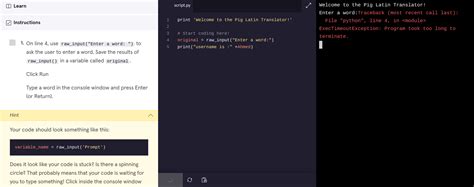 solved i learn script py 1 7 instructions print welcome to