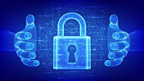 lock cyber security padlock with keyhole icon made with binary code