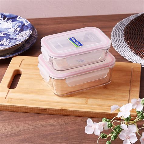 Buy Glasslock Rectangular Glass Box Set Of 2 Online In Uae Homebox