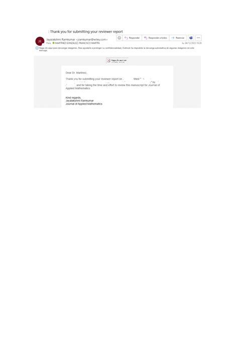 Pdf December 2023 Journal Of Applied Mathematics Article Review Acknowledgement