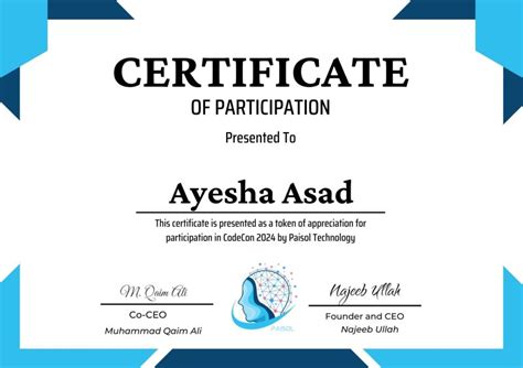 Ayesha Virk On Linkedin Codecon Codepaisol Codecon Achievement