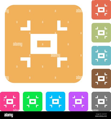 Small Screen Flat Icons On Rounded Square Vivid Color Backgrounds Stock Vector Image And Art Alamy