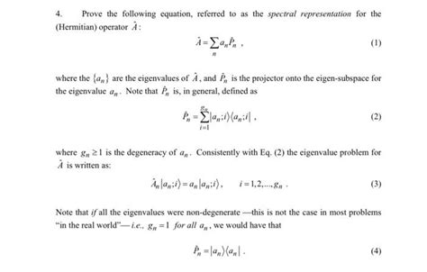 Solved 4 Prove The Following Equation Referred To As The
