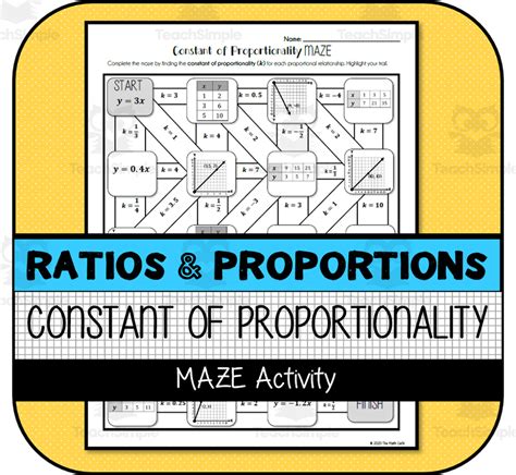 Constant Of Proportionality Maze Worksheets Library