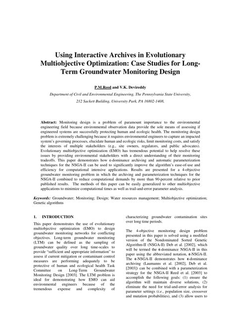 PDF Using Interactive Archives In Evolutionary Multiobjective Optimization A Case Study For