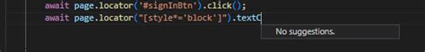 Javascript Autosuggestion Popup Will Not Be Displayed Playwright