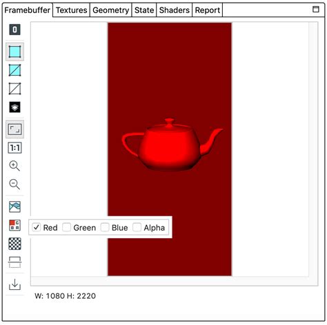 Framebuffer Pane · Graphics Api Debugger