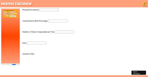interest calculator cmsi 2021 hw 1 codesandbox