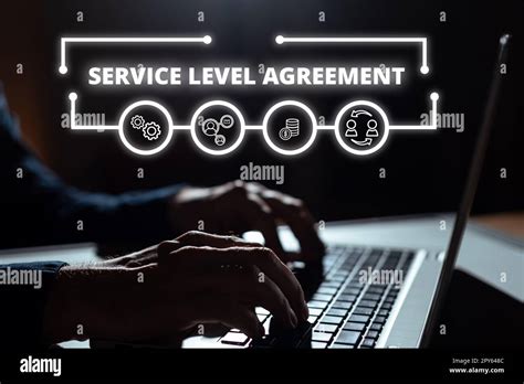 Sign Displaying Service Level Agreement Internet Concept Changing The