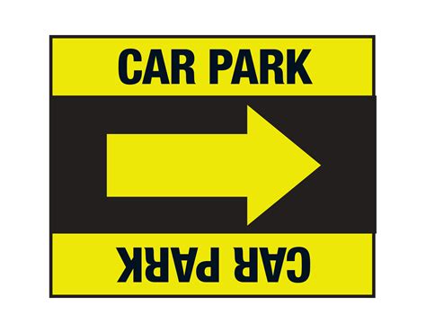 Small ‘car Park Arrow Event Sign Running Imp Running Imp