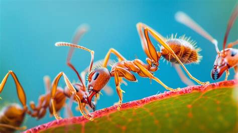 Association Of Ants Isolated On Flat Surface Premium Ai Generated Image