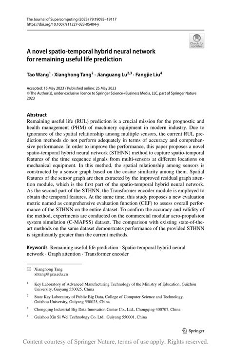 A Novel Spatio Temporal Hybrid Neural Network For Remaining Useful Life
