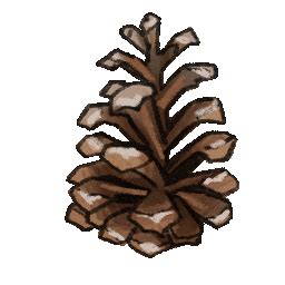 Cartoon Pine Cone
