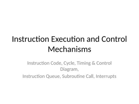 Instructioncycleandcoziyth9esty7098witu08eau8ntrolpptx