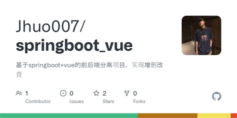 Github Jhuo Springboot Vue Springboot Vue