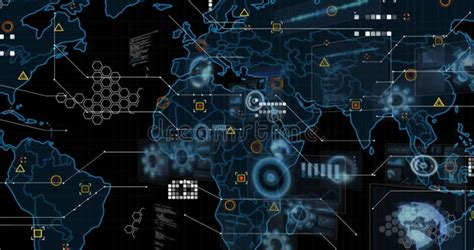 Animation Of Data Processing And World Map On Black Background Stock Footage Video Of Reality
