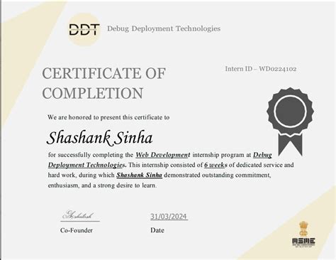 Shashank Sinha On Linkedin Frontenddevelopment Internshipcompletion Html Css Javascript