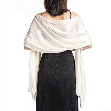 Shawls Dresses Evening Party Wrap Wedding Satin Pure Color Cape Shrugs