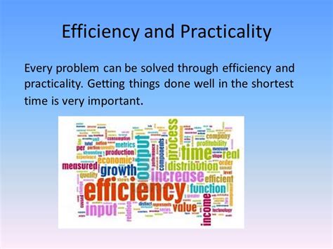 Efficiency And Practicality In Sociology