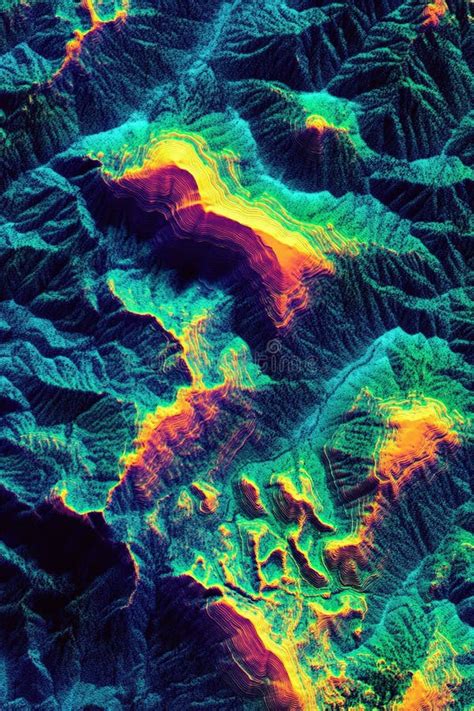 lidar gis aerial map highlighting forested region with terrain