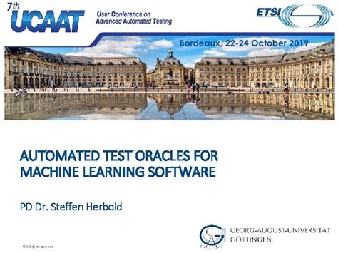 Automated Test Oracles For Machine Learning Software Pd