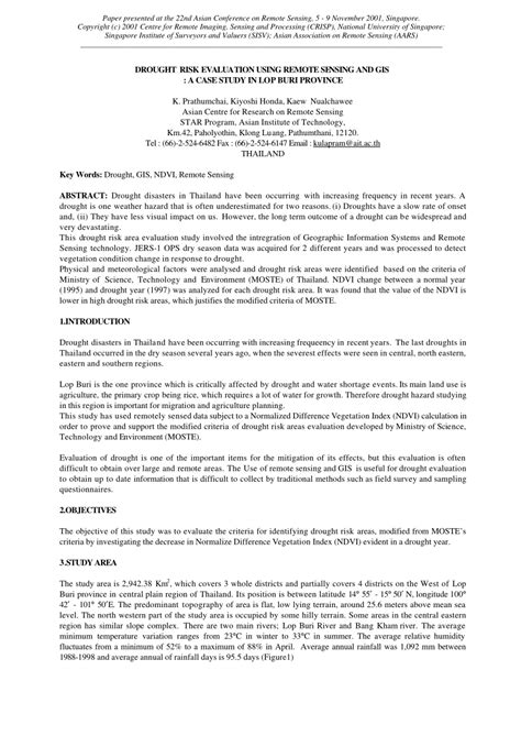Pdf Drought Risk Evaluation Using Remote Sensing And Gis A Case