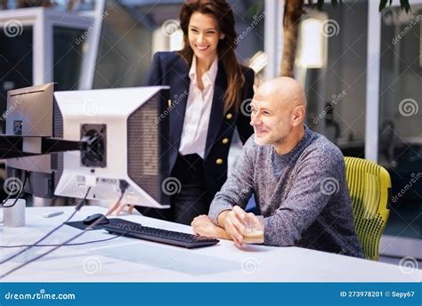 Group Of Business People Sitting And Standing Together At The Office