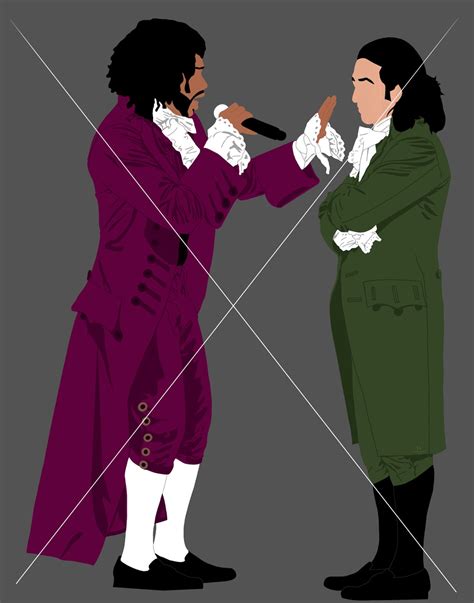 Alexander Hamilton And Thomas Jefferson Debate Hamilton Silhouette