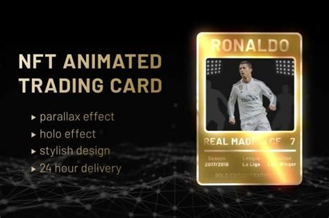create animated nft trading card with parallax and holo effect create