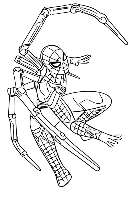 Iron Spiderman Coloring Pages
