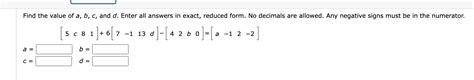Solved Use The Matrices C And D Given Below To Answer The Chegg