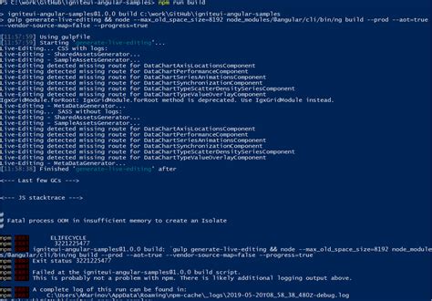 Fatal Process Oom In Insufficient Memory To Create An Isolate When Building The Repo · Issue