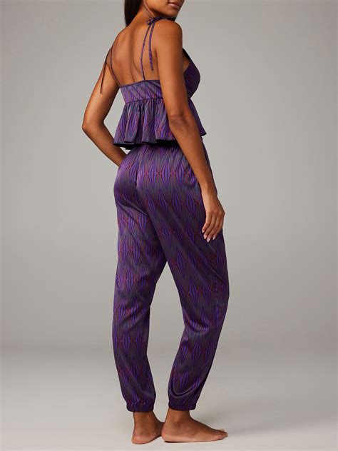 Night Star Chaser Satin Sleep Pants In Multi And Purple Savage X Fenty