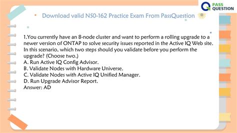 PPT 2022 Update NetApp NCDA NS0 162 Exam Questions PowerPoint Presentation ID 11530254