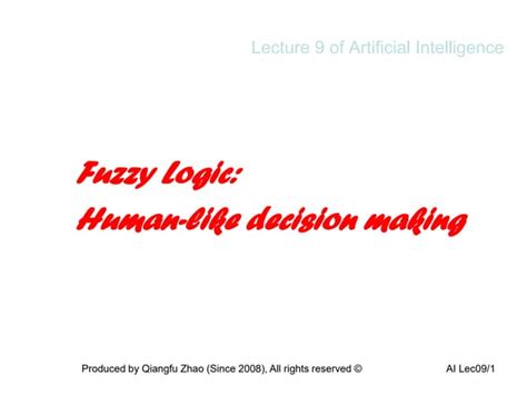 Fuzzy Logic Ppt