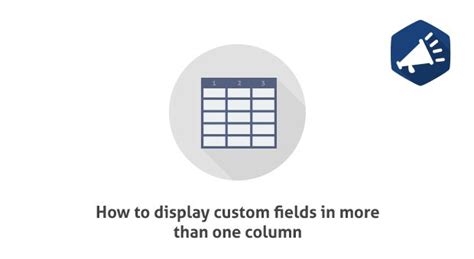 How To Display Custom Fields In Multiple Columns