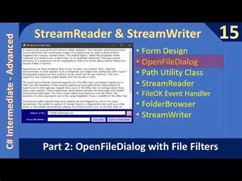 Showing Fileopendialog Showdialog Part C Advanced Youtube