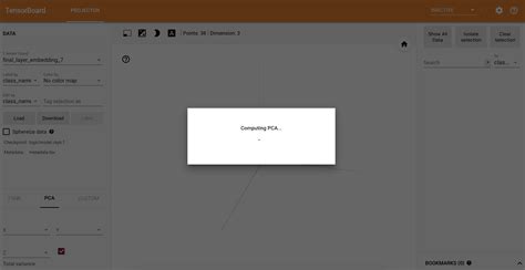 Python 3x Tensorboard Projector Visualisation Pca Keeps Loading