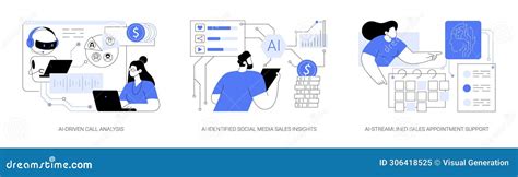 Ai In Sales Strategies Abstract Concept Vector Illustrations 347032553